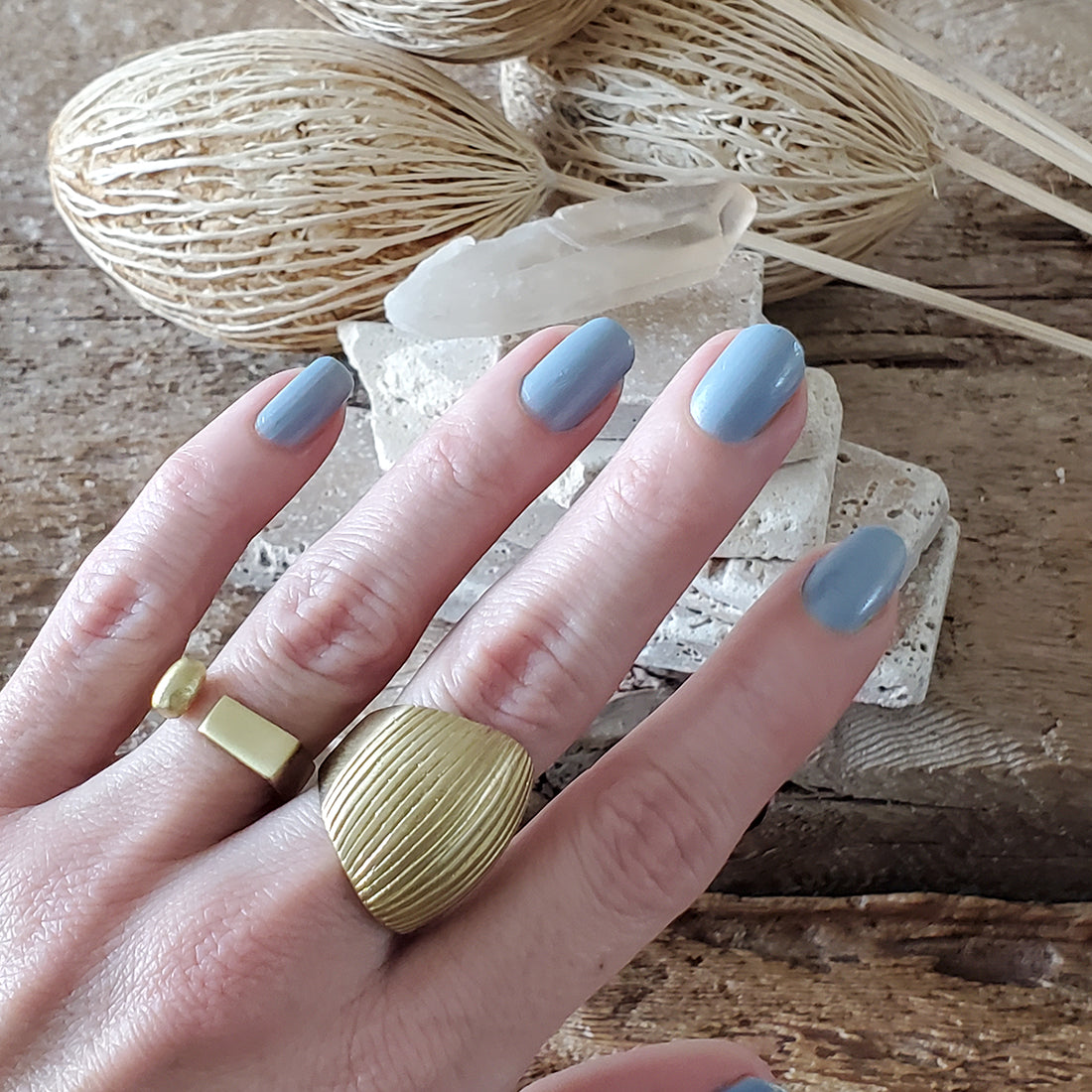 Shell ring adjustable – koa kaya