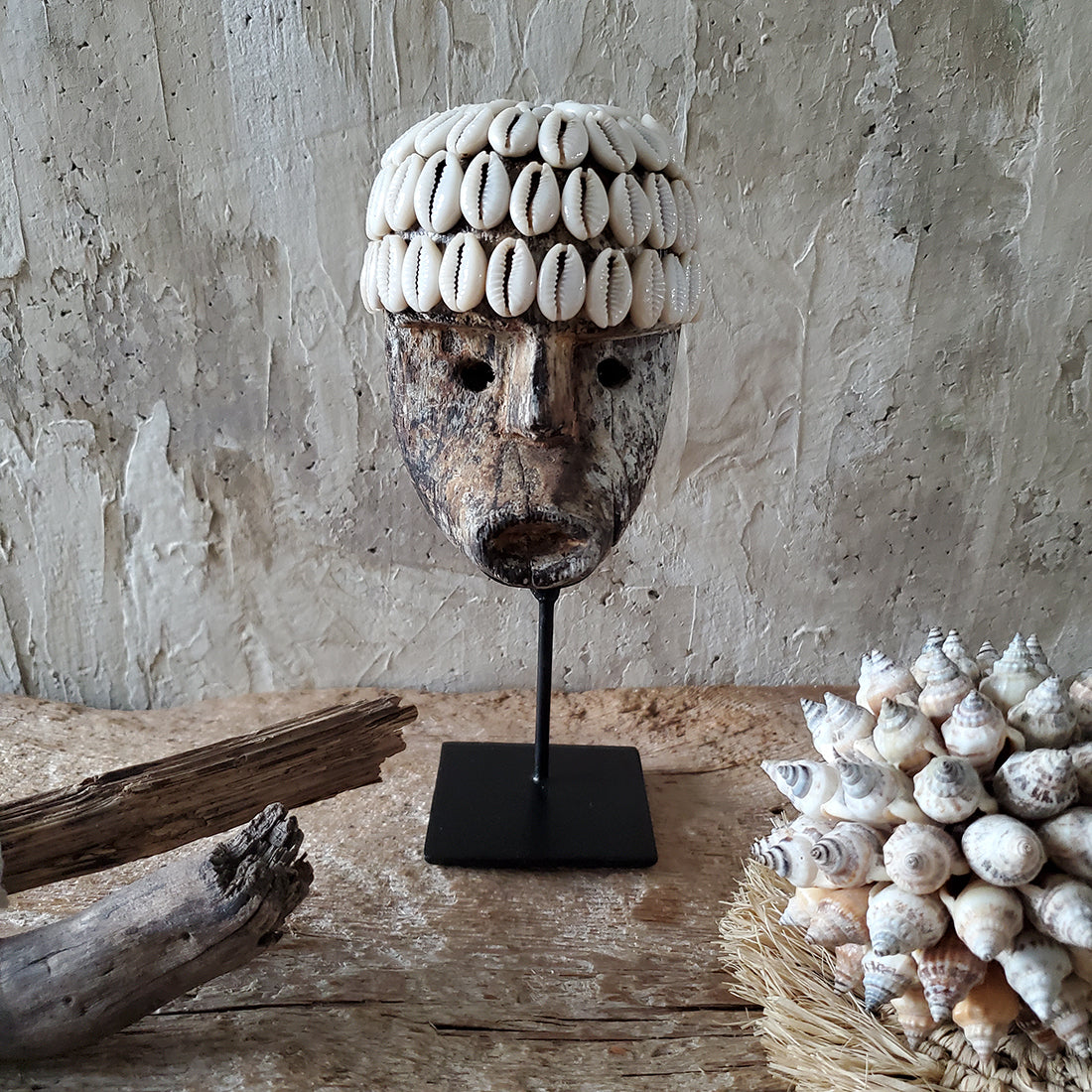Small Antique Hand Carved Seashell Statue on Stand from Bali No 2 – koa ...