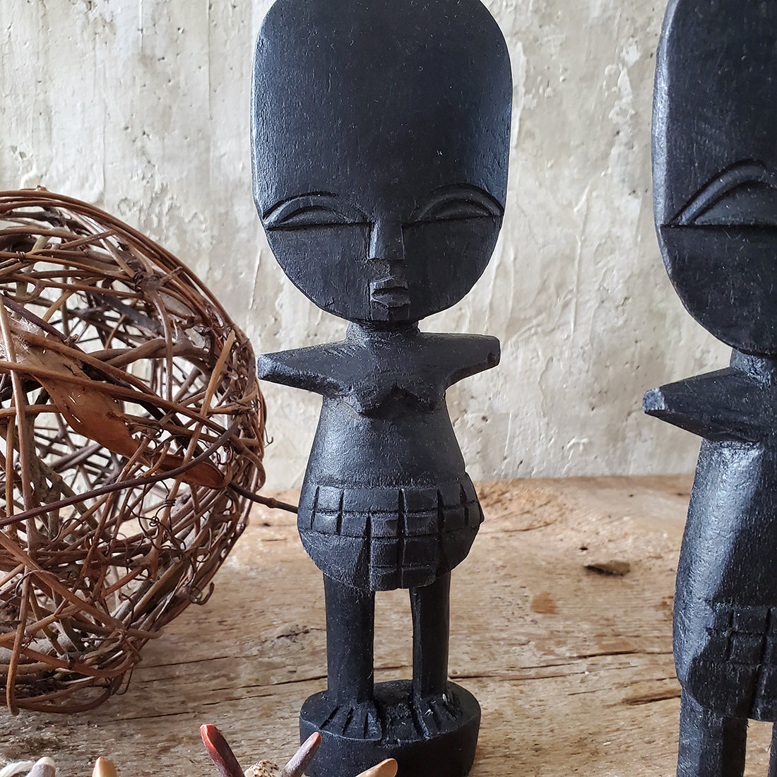 Set of 2 mini African Fertility Statues – koa kaya