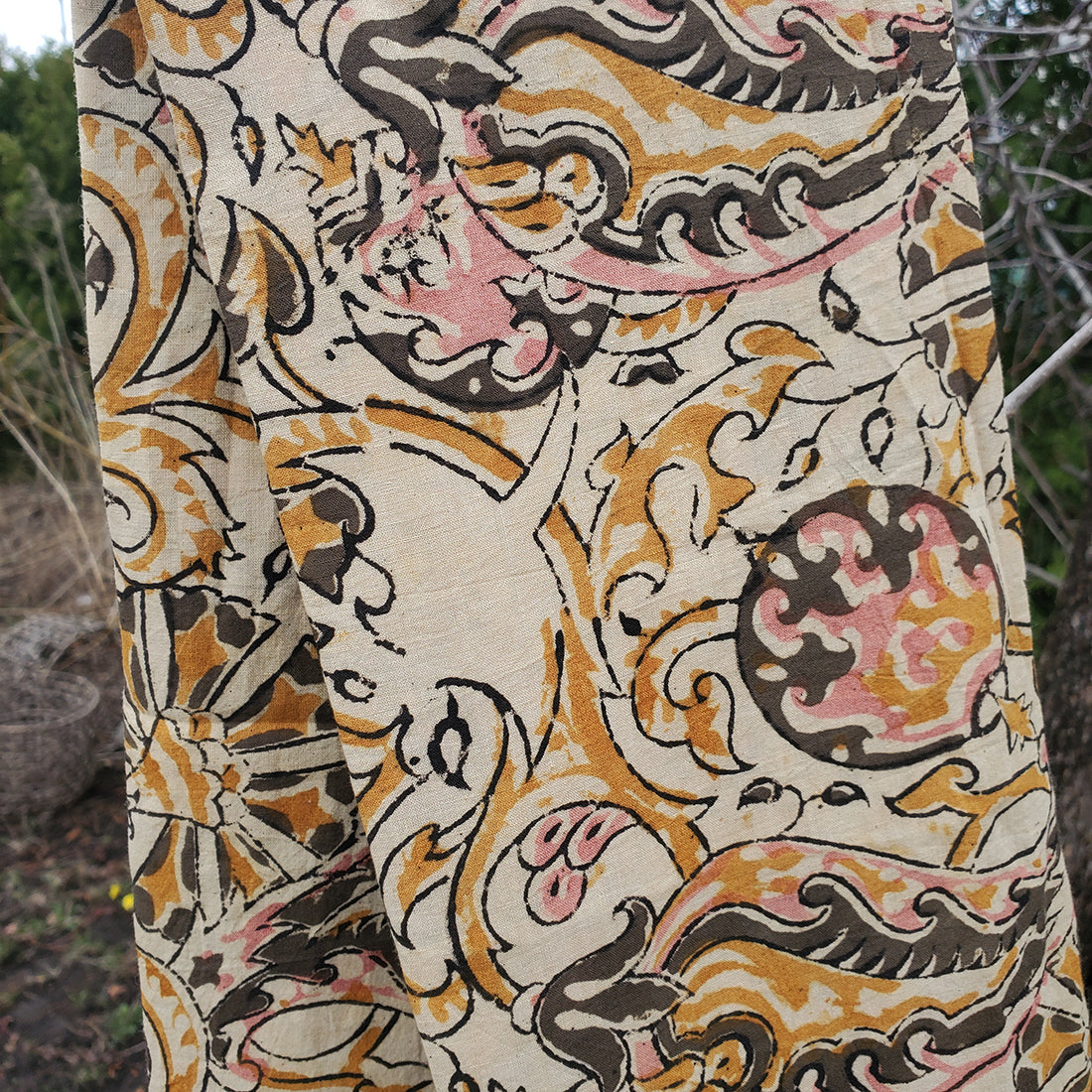 Hand Block Printed - 100% Cotton Scarf No 2 – koa kaya