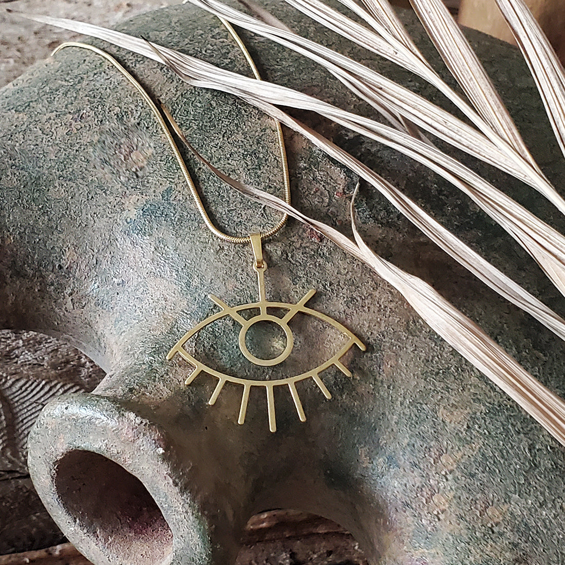 Third Eye Chain Large Brass - Gold – koa kaya