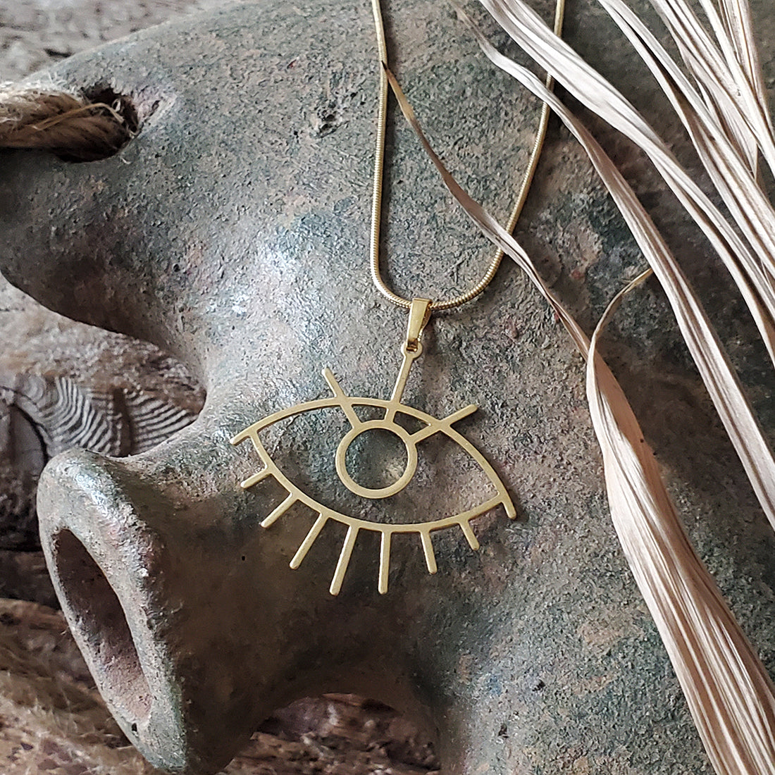 Third Eye Chain Large Brass - Gold – koa kaya