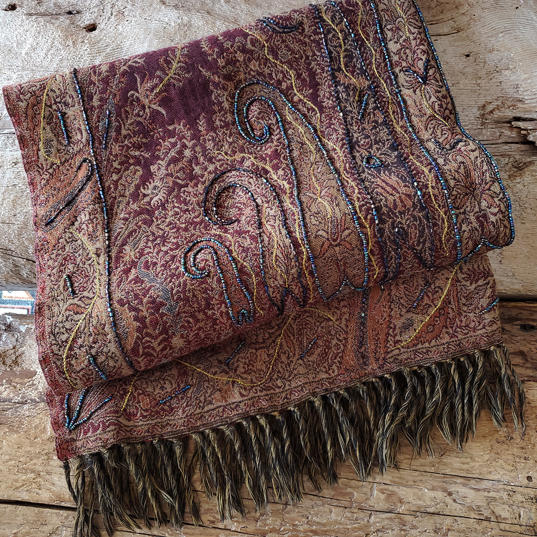 Large Beaded Scarf – koa kaya